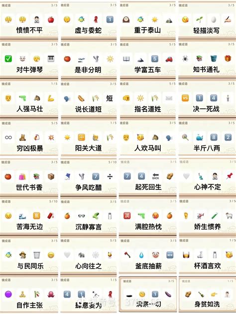 Emoji猜成语清晰图 抖音