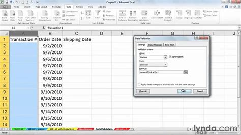 How To Make Sure Entries Are Unique In Microsoft Excel 2010 Microsoft