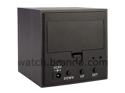 Usb Wooden Cube Alarm Clock