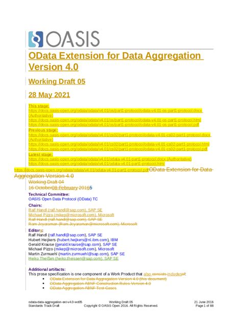 Odata Extension For Temporal Data Version 40 Oasis Doc Template Pdffiller