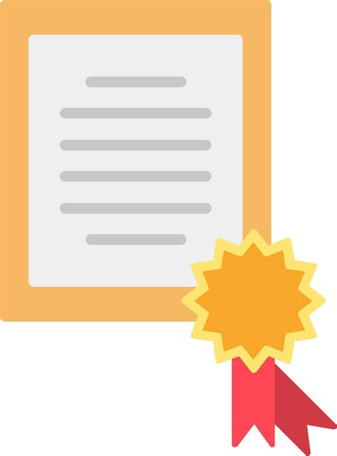 Certificate Flat Icon 43306466 Vector Art At Vecteezy