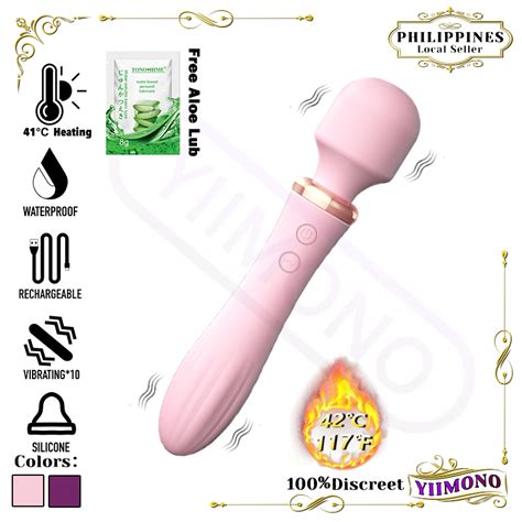 Heating Double Head Massage Wand Vibrator AV Vibrator Female Masturbation Double Pressure Sex