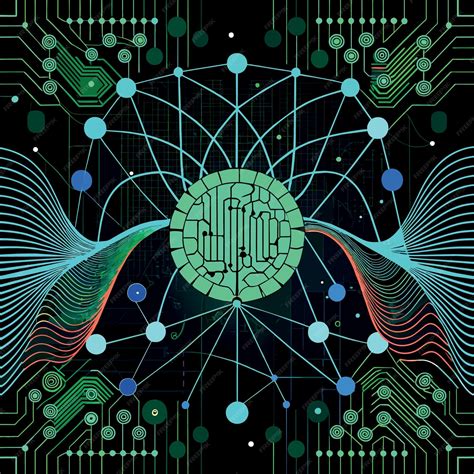 Premium Vector Vector Abstract Technology Background Wavy Neural