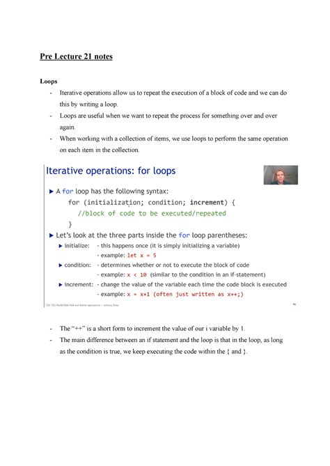 csc 130 notes from lecture 21 to 27 loops iterative operations