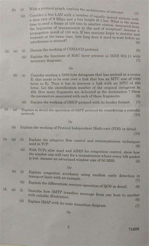 CS Computer Networks April May Question Paper University Question Papers