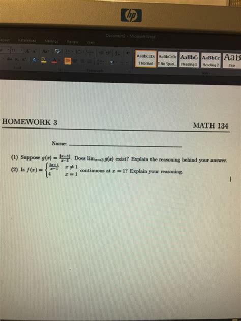 Solved Suppose G X X 3 X 3 Does Lim Xrightarrow 3 G X Chegg Com