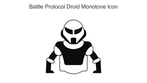 Battle Protocol Droid Monotone Icon In Powerpoint Pptx Png And Editable Eps Format Ppt Example