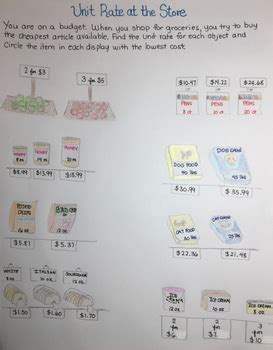 Unit Rate Practice By Singing In The Rain TPT