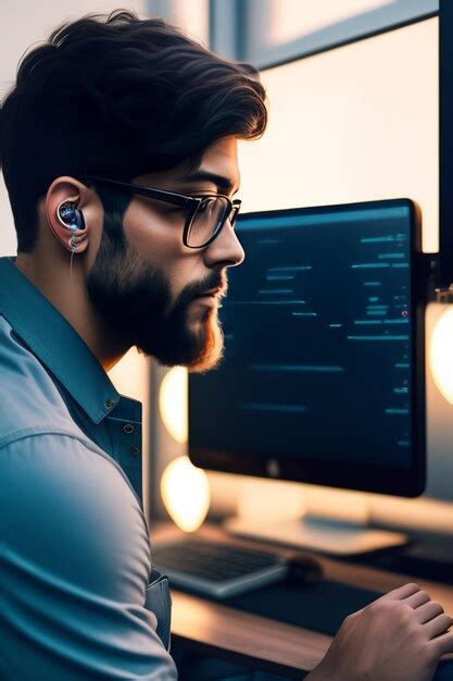 premium photo programming on computer generated ai
