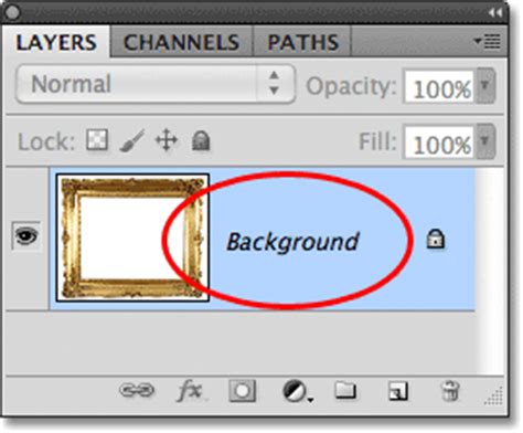 The Background Layer In Photoshop CS
