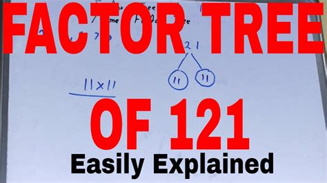 Factor Tree Of 121how To Draw Factor Tree Of 121find Factor Tree Of