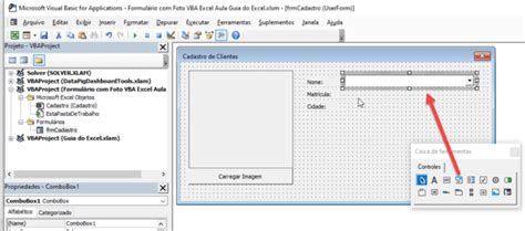 Formulário Vba Excel Inserir Alterar Excluir E Foto Guia Do Excel
