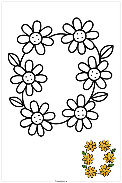 귀여운 만화 데이지 체인 색칠하기 페이지 무료 Pdfandpng 인쇄 가능