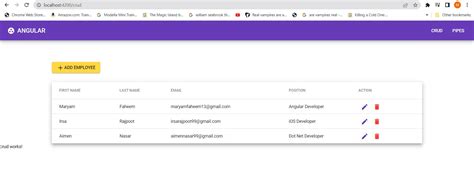 Angular Routing Is Not Working Crud Button And Pipe Button On Tool Bar
