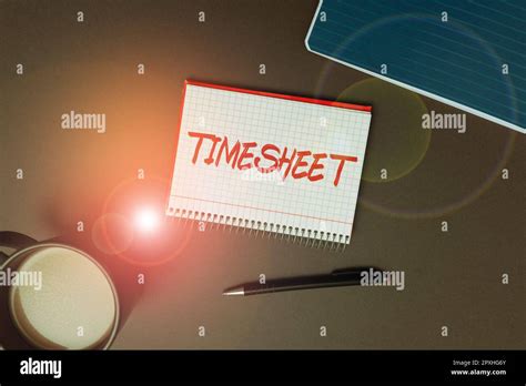 Text Caption Presenting Timesheet Business Overview Graphical
