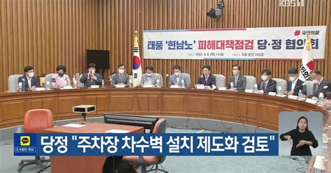 당정 주차장 차수벽 설치 제도화 검토