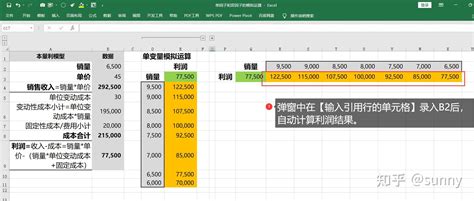 Excel模拟运算表——单因子变量运算 知乎
