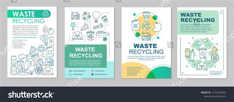 폐기물 관리 브로셔 템플릿 레이아웃쓰레기전단지 책자 스톡 벡터로열티 프리 1175284492 Shutterstock