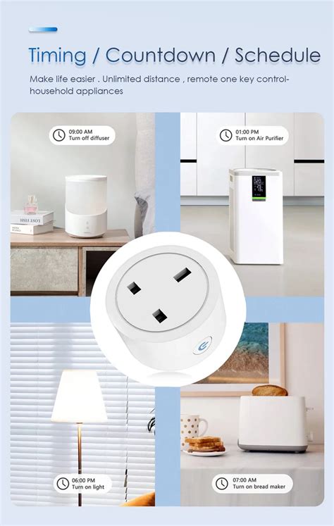 20a 16a Tuya Wifi Socket Uk Plug Smart Socket Wifi Switch Energy Metering Timer App Control