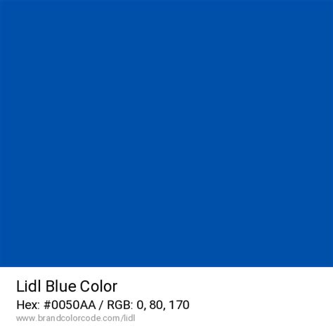 Lidl Brand Color Codes