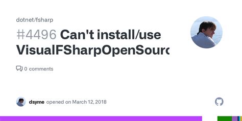 Cant Installuse Visualfsharpopensourcevsix · Issue 4496 · Dotnet