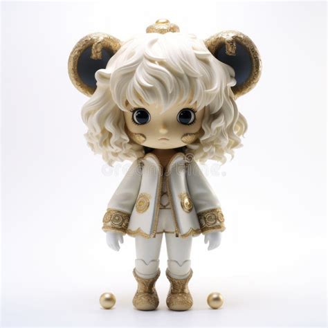 Mezu Emi Gold Jacket Figurine Dark White And Silver Style Stock Illustration Illustration Of