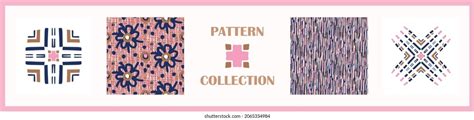 Masculine Geometric Seamless Pattern Collection Simple Stock Vector Royalty Free 2065334984