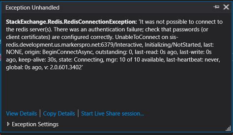 Seems Like FailureType Is Not Correctly Indicating Authentication Error Issue