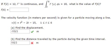 solved if f 2 12 f is continuous and integral 2 6