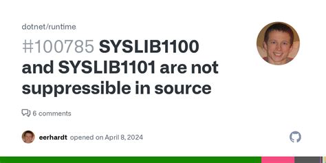 Syslib1100 And Syslib1101 Are Not Suppressible In Source · Issue