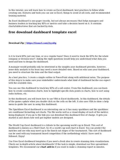 Fillable Online Free Download Dashboard Template Excel Fax Email Print Pdffiller