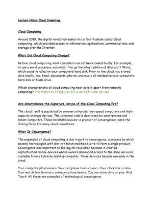 Personal Computing CSC Lecture Notes Personal Computing Personal