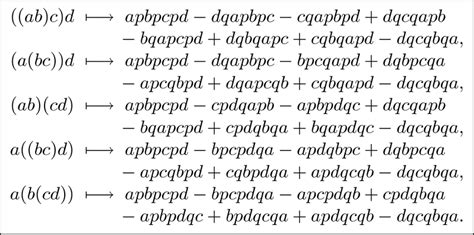 Expansions Of Basis Monomials In Degree 4 Download Scientific Diagram