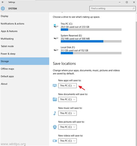 Change Default Location Of Personal Files And Apps In Windows How To Wintips Org