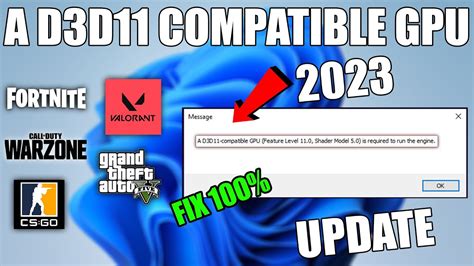 a d3d11 compatible gpu feature level 11 0 shader model 5 0 is