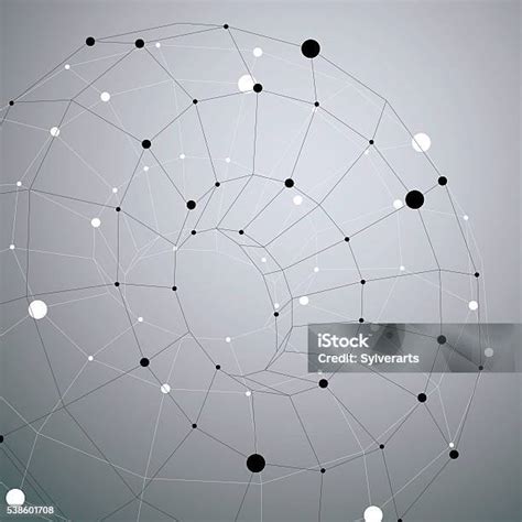 Complicated Abstract Grayscale 3d Shape Vector Digital Object Stock Illustration Download