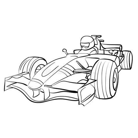 σχέδιο αγωνιστικού αυτοκινήτου σχέδιο πλοίο βιβλίο ζωγραφικής απομονωμένο αντικείμενο απεικόνιση