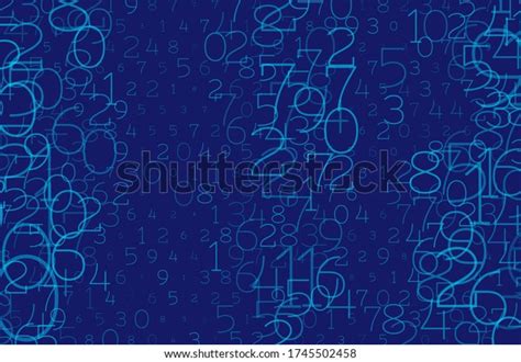 Array Random Numbers 0 9 Background Stock Vector Royalty Free