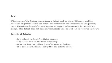 ppt list of defects in software testing severity and priority in