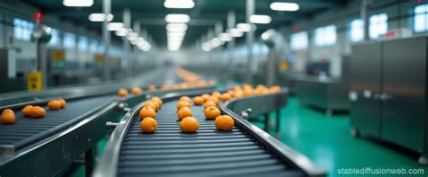 Industrious Food Processing Scene Stable Diffusion Online