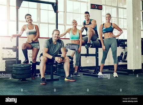 Theres No Buddy Like A Gym Buddy Portrait Of A Group Of Young People