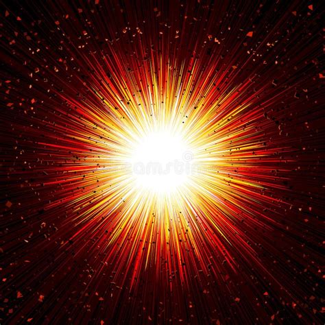 explosion bang fire spark particle ray beam light background stock