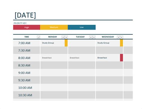24 Microsoft Word 2010 Format Timetable Templates Free Download