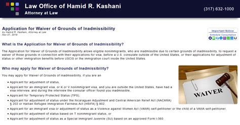 Application For Waiver Of Grounds Of Inadmissibility