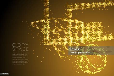 추상 기 원 도트 패턴 농구 후프 촬영 모양 스포츠 컨셉 디자인의 골드 컬러 일러스트 레이 션의 갈색 그라데이션 배경 복사 공간 벡터 Eps 10에 고립 된 0명에 대한