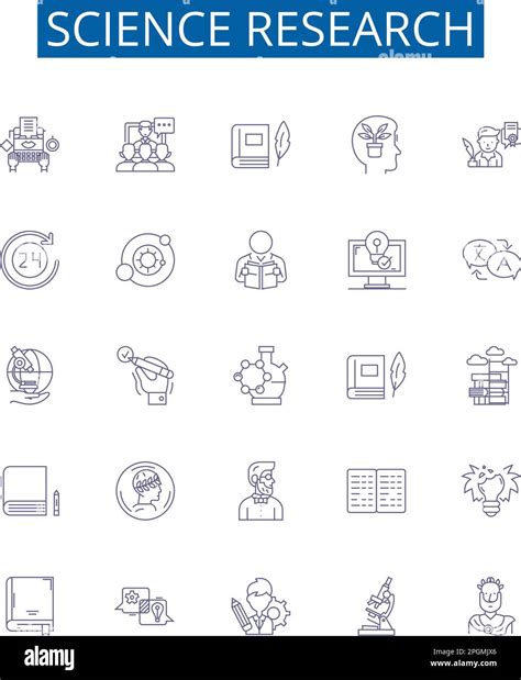 Science Research Line Icons Signs Set Design Collection Of Research
