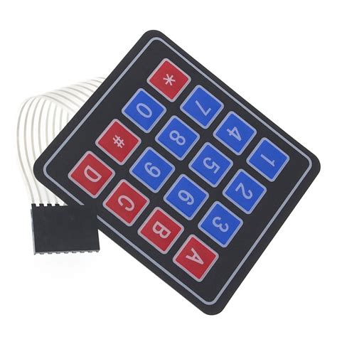 1 4 4 4 4 5 matrix array matrix keyboard 16 key membrane switch keypad