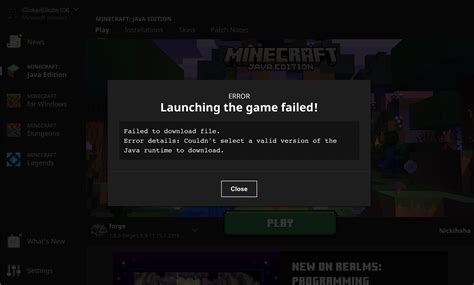 failed to launch forge error minecraftforge