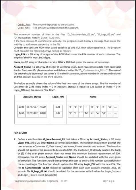 Solved Problem Write A C Program To Implement A Banking