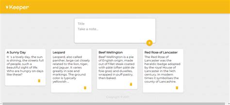 Github Linggos Keeper App React App A Note Taking Service For Creating Tasks Jotting